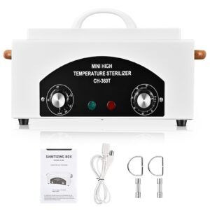 high temperature metal tool cleaning box, 110v 300w 1.5l with timer manicure pedicure spa salon barber equipment for sundry beauty hair nail metal tools with handle