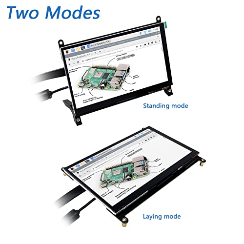 FREENOVE 7 Inch HDMI Touchscreen Monitor for Raspberry Pi Jetson Nano PC (No Shell), 1024x600 Pixel IPS Display, 5-Point Touch Capacitive Screen