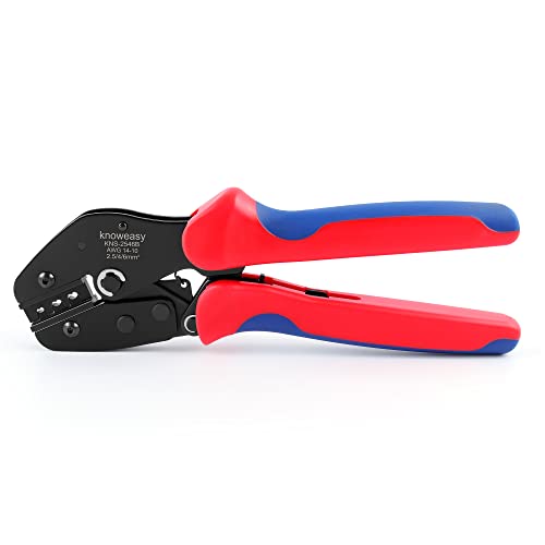 Solar Crimping Tool,Knoweasy KNS-2546 Solar Connector Crimper Used for 2.5/4/6mm² (14-10awg) Solar Panel PV Cables