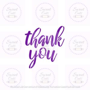 Thank You Word Cookie Cutter With Stencil