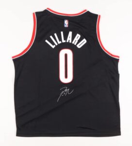 damian lillard portland blazers signed autograph jersey jsa witnessed certified