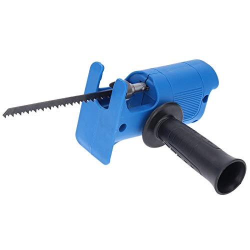 Reciprocating Saw Attachment, Portable Reciprocating Saw Adapter Electric Drill Modified Tool Jig Saw Attachment Hand Tools with 3 Saw Blades for Wood Metal Plastics Cutting