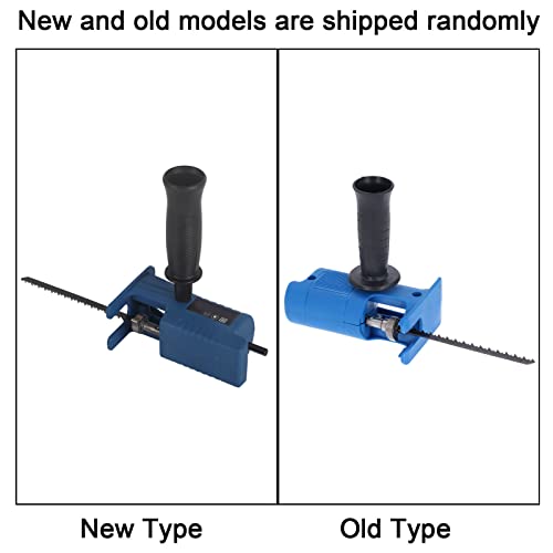 Reciprocating Saw Attachment, Portable Reciprocating Saw Adapter Electric Drill Modified Tool Jig Saw Attachment Hand Tools with 3 Saw Blades for Wood Metal Plastics Cutting