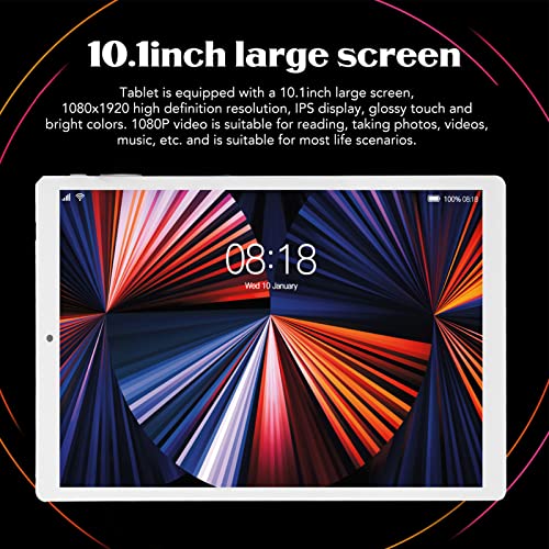 10.1Inch 1080x1920 HD Tablet, MT6592 10 Cores CPU, Front 800w Rear 1300w Cameras, 2.4G 5G WiFi, Capacitive Screen 5 Point Touch, Bluetooth 5.0, 8000mah Rechargeable, 3G Calling Tablet(Blue)