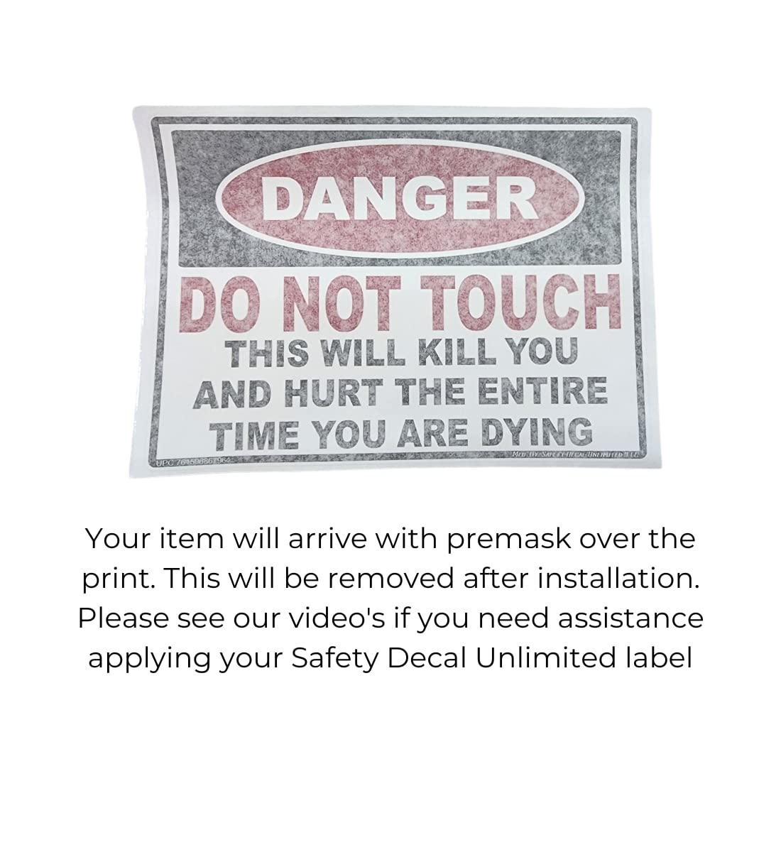 Danger Do Not Touch This Kills Sticker Decal | Safety Decal Unlimited | Electrical Warning | Made in Texas 3.5 x 5