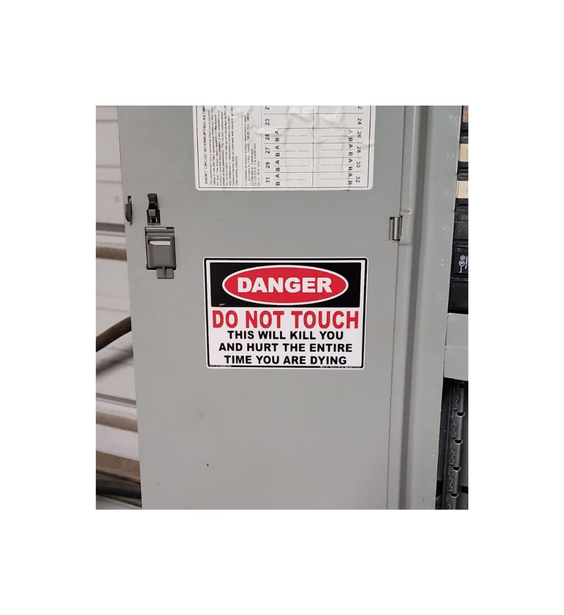 Danger Do Not Touch This Kills Sticker Decal | Safety Decal Unlimited | Electrical Warning | Made in Texas 3.5 x 5