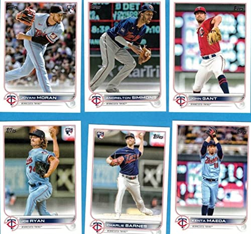 Minnesota Twins 2022 Topps Complete Mint Hand Collated 21 Card Team Set Featuring Miguel Sano and Byron Buxton plus Future Stars and Rookie Cards