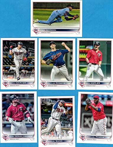 Minnesota Twins 2022 Topps Complete Mint Hand Collated 21 Card Team Set Featuring Miguel Sano and Byron Buxton plus Future Stars and Rookie Cards