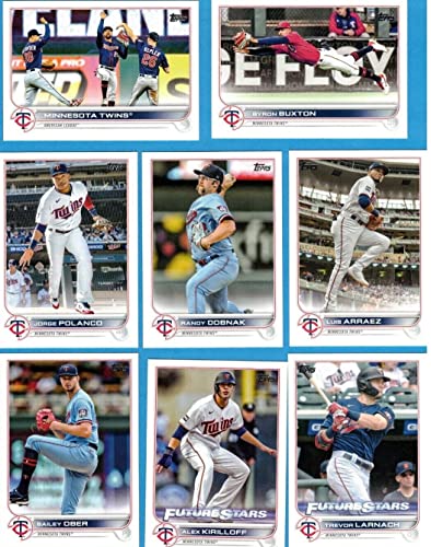 Minnesota Twins 2022 Topps Complete Mint Hand Collated 21 Card Team Set Featuring Miguel Sano and Byron Buxton plus Future Stars and Rookie Cards