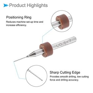 CoCud Micro PCB Drill Bits, 1/8" Shank 0.5mm Cutting Edge, Tungsten Carbide Print Circuit Board Drill Bit - (Applications: for CNC Drilling Engraving Machine), 2-Set (20-Pieces)