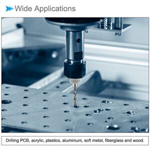 CoCud Micro PCB Drill Bits, 1/8" Shank 0.5mm Cutting Edge, Tungsten Carbide Print Circuit Board Drill Bit - (Applications: for CNC Drilling Engraving Machine), 2-Set (20-Pieces)