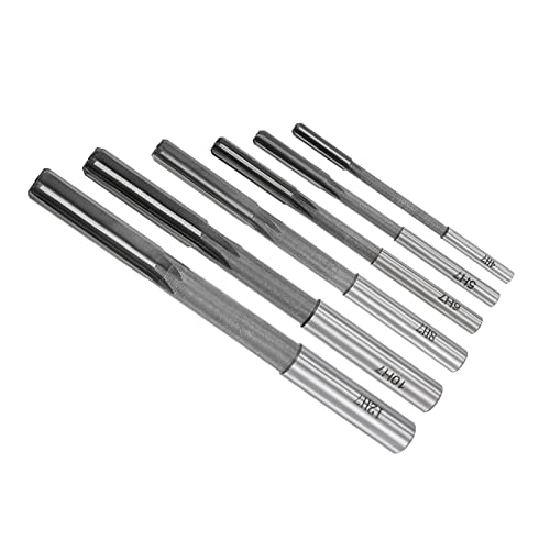 CoCud Chucking Reamers Set, 4mm 5mm 6mm 8mm 10mm 12mm Diameter H7, Milling Cutter - (Applications: for Lathe Drilling Machine), 6-Pieces