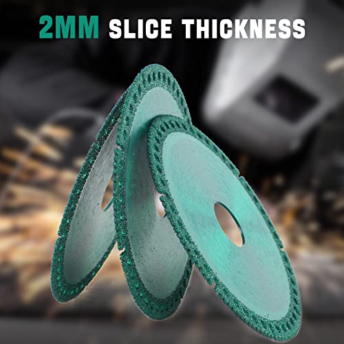 Composite Multifunctional Cutting Saw Blade for Angle Grinder, 3Pcs Ultra-Thin Diamond Circular Saw Blade Ceramic Tile Marble PVC Cutting Disc