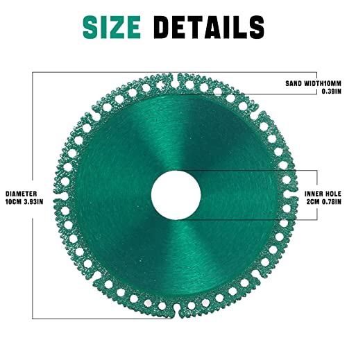 Composite Multifunctional Cutting Saw Blade for Angle Grinder, 3Pcs Ultra-Thin Diamond Circular Saw Blade Ceramic Tile Marble PVC Cutting Disc