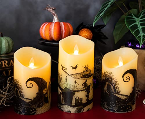 Disney Nightmare Before Christmas LED Flickering Flameless Candles | Set of 3