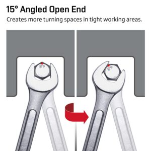 19-Piece Metric Combination Wrench Set, 6mm - 24mm Sizes | Roll-up Pouch, Ideal for Household, Garage, Workshop, Auto Repairs