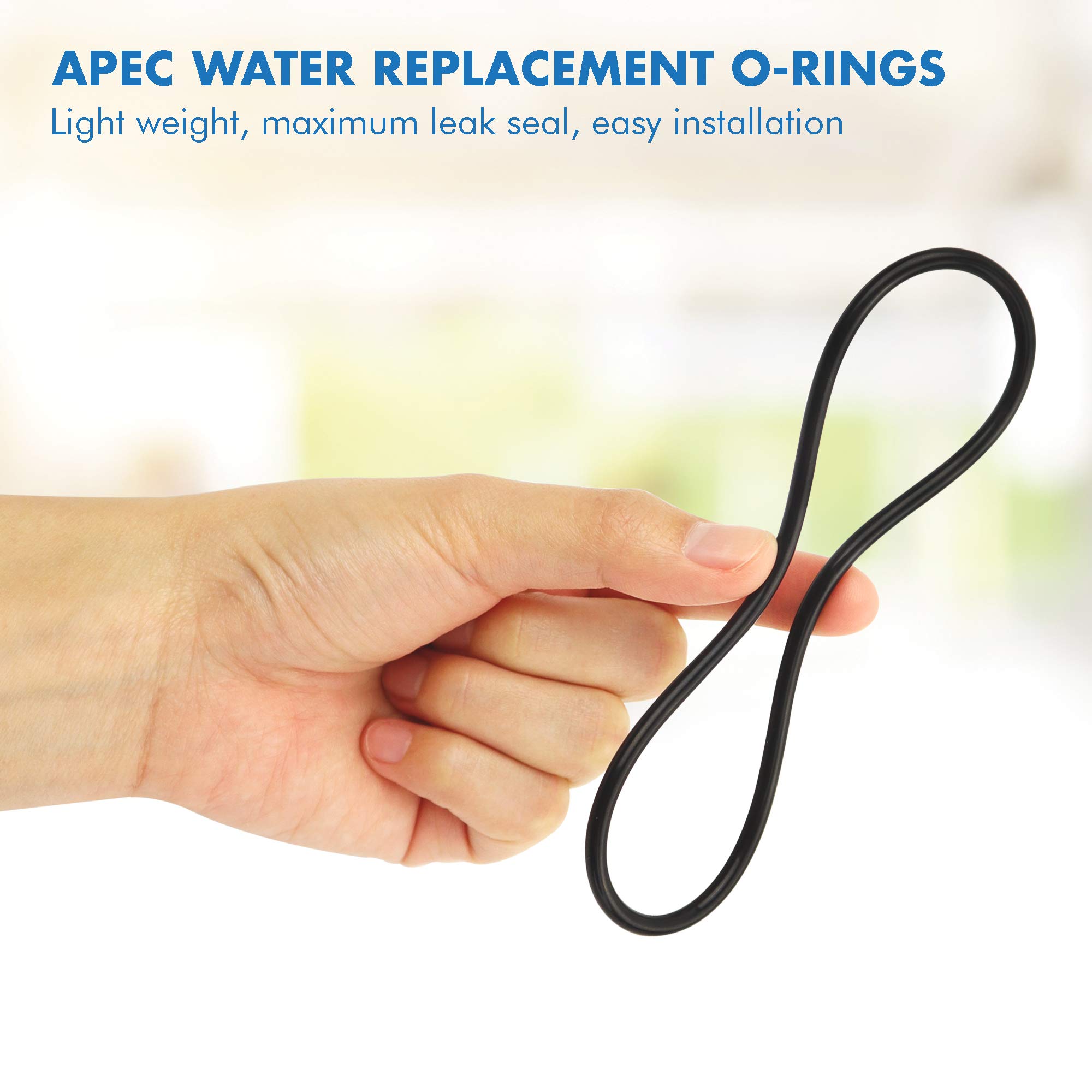 APEC Water Systems FILTER-SET-ES High Capacity Replacement Pre-Filter Set & SET 3 Pcs 3.5" O.D. Replacement O-Ring For Reverse Osmosis Water Filter Housings, 3 Count (Pack of 1), Black