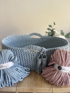 crochet baby moses bassinet