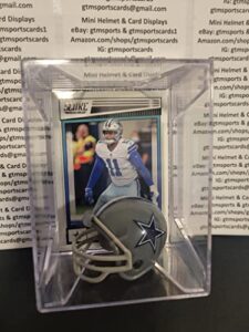 micah parsons dallas cowboys mini helmet card display case collectible auto shadowbox autograph