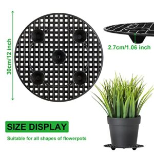 LISHINE 12 Pieces 12 Inch Plant Riser for Pots Indoor, Heavy Duty Plant Stands, Plant Level Pot Elevator for Indoor Outdoor Garden Flower, Patio & Deck Floor Protector