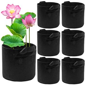 lily plant pots for pond, 6pack aquatic pond planter for pond, durable breathe reusable fabric plant pots for aquatic plants, potato, carrot, onion, flower