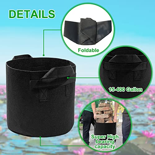 Lily Plant Pots for Pond, 6Pack Aquatic Pond Planter for Pond, Durable Breathe Reusable Fabric Plant Pots for Aquatic Plants, Potato, Carrot, Onion, Flower