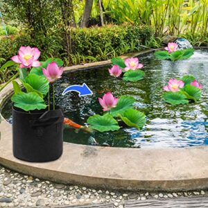 Lily Plant Pots for Pond, 6Pack Aquatic Pond Planter for Pond, Durable Breathe Reusable Fabric Plant Pots for Aquatic Plants, Potato, Carrot, Onion, Flower