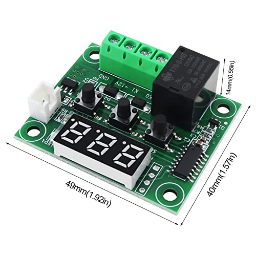 DiGiYes Temperature Controller Module, DC 12V XH-W1209 Digital Thermostat Module with Waterproof NTC Probe -50~110 Degrees Celsius Electronic Temperature Temp Control Module Switch