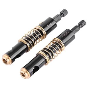 kadimendium 5mm hole openning puncher bits 1/4" black hinge drill bits reaming drilling wood plastic 1/4inch hex shank set for woodworking diy(2pcs combination) (2 sets)