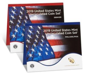 2019 p & d - 20 coin uncirculated mint set with coa - dollars, halfs, quarters, dimes, nickels, pennys us mint brilliant uncirculated ogp