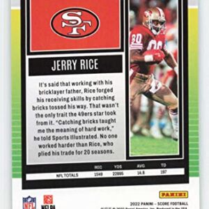 2022 Score #170 Jerry Rice NM-MT San Francisco 49ers Football