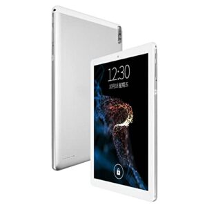 hd tablet, 6gb ram 128gb rom 13mp camera 100240v 8800mah battery silver home tablet (us plug)