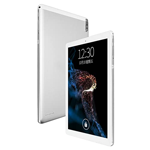 HD Tablet, 6GB RAM 128GB ROM 13MP Camera 100240V 8800mAh Battery Silver Home Tablet (US Plug)