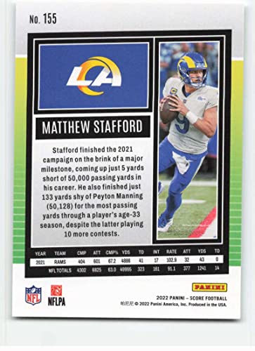 2022 Score #155 Matthew Stafford NM-MT Los Angeles Rams Football