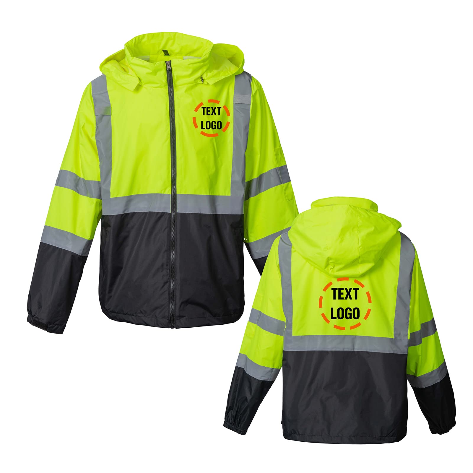 YOWESHOP High Visibility Reflective Winter Bomber Safety Jacket Waterproof Reflective Jacket for Men Hi Vis Construction Jackets(Yellow，L)