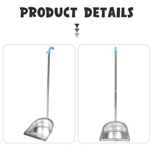 Cabilock Stainless Steel Trash Shovel Stainless Steel containers Heavy Duty dust pan Handheld Broom Metal Garbage Shovel Stainless Steel Dustpan Heavy Duty Dustpan Home Cleaning Dustpans