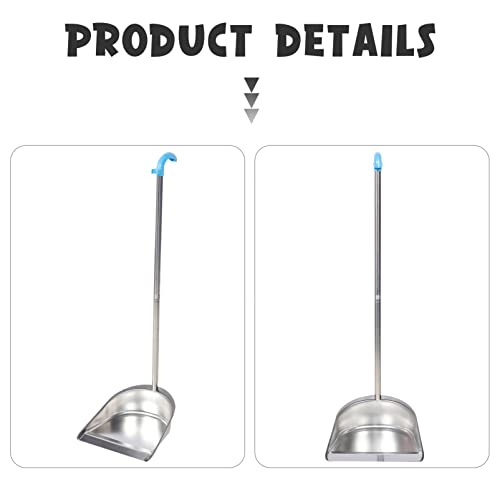 Cabilock Stainless Steel Trash Shovel Stainless Steel containers Heavy Duty dust pan Handheld Broom Metal Garbage Shovel Stainless Steel Dustpan Heavy Duty Dustpan Home Cleaning Dustpans