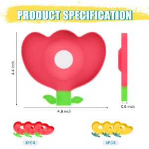 YBB 6 PCS Faucet Sink Splash Guard, Silicone Flower-shaped Kitchen Faucet Drip Catcher Sink Mat Water Draining Pad