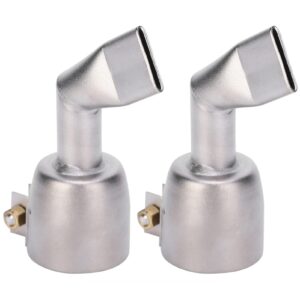 welding gun nozzle, 2pcs 120 degree stainless steel hot air gun nozzle heat gun flat nozzle, weld torch accessories for welding pp pvc plastic sheet