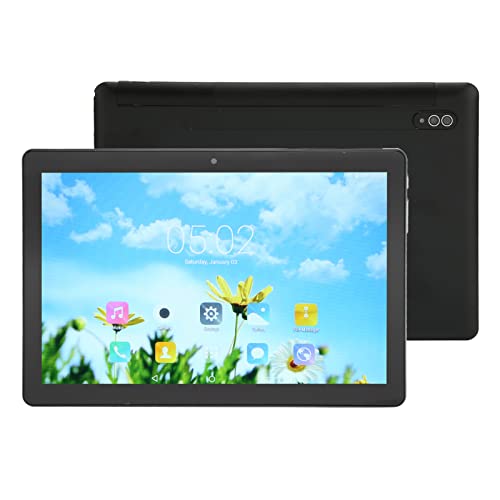 Naroote Tablet, Processor CPU Octa Core 2.4G 5G WiFi 6G RAM 128G ROM 10.1 Inch Home Travel Tablet (Black)