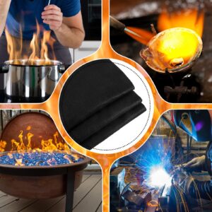 8 Pcs High Temp Welding Blanket Fireproof Carbon Felt 20" x 20" x 1/7" Thickness Flame Retardant Fabric up to 1800°f Fireproof Fabric Fire Retardant Blanket for Glass Blowing Camp Stove Grill