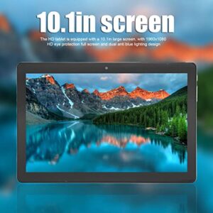 10.1 Inch Tablet, 1960x1080 IPS 6G RAM 128G ROM 2.4G 5G WiFi Home Travel Tablet (Black)