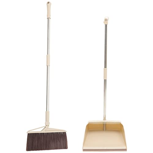 Yardwe 2 Sets Use Office Room B Lobby Broom Stand Upright Garage Scoop Floor Hand Up Cleaning Dustpan Device Multi-Functional Dustpans Kit for Pan Standing Combo Sweeping Supplies