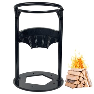 rainbowhorse wood splitter manual kindling splitter high strength structural steel firewood splitter log splitter wedge for fireplace/campfire/bbq/camping,8.6in x 12.4in black