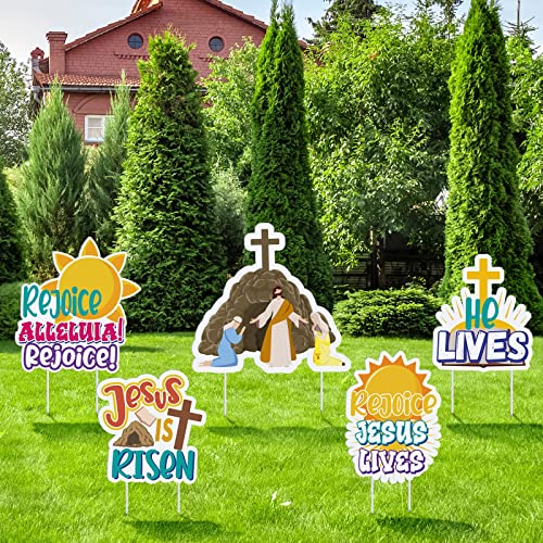 Spiareal 5 Pcs Day of the Dead Yard Signs Dia De Los Muertos Outdoor Lawn Decorations Day of the Dead Decor Sugar Skull Yard Signs with Stakes for Halloween Mexican Fiesta Lawn Decorations