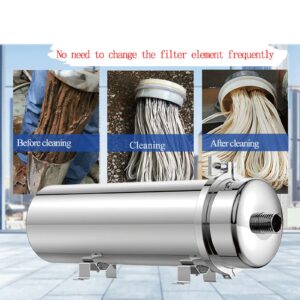 LGXEnzhuo 304 Stainless Steel Ultra-Filtration Membrane Filter External Pressure Water Purifier Filter PVDF Ultra-Filtration Membrane 1000L