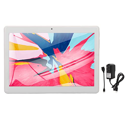 Naroote HD Tablet, Dual Camera 100240V Rose Gold 10.1in Tablet for Reading (US Plug)