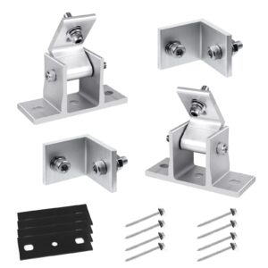 Solar Panel Mounting Brackets - Adjustable Solar Panel Tilt Mount Stand Bracket Support 50W 100W 150W 200W 300W 400W Solar Panels for RV, Roof, Boat, Shed, Off-Grid Systems and Any Flat Surface