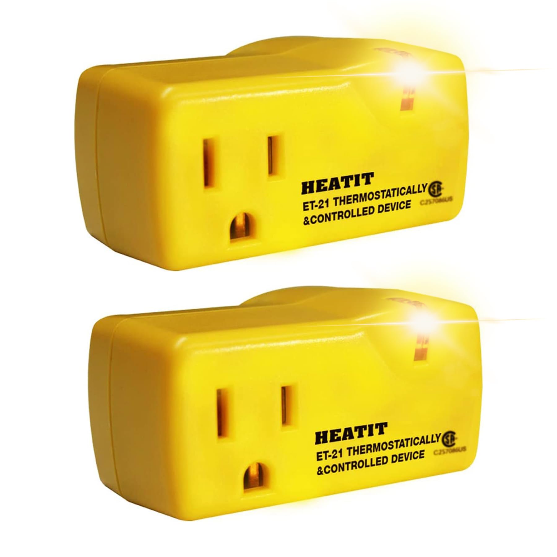 HEATIT ET-21 2-Piece Set Freeze Thermostatically Controlled Outlet On at 38F /Off at 50F