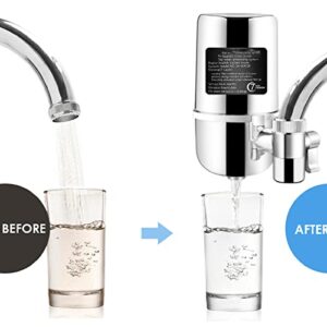 Rehomy Faucet Mount Water Filtration System Faucet Water Filter Tap Water Purifier Reduces Impurities Chlorine Heavy Metals Bad Taste